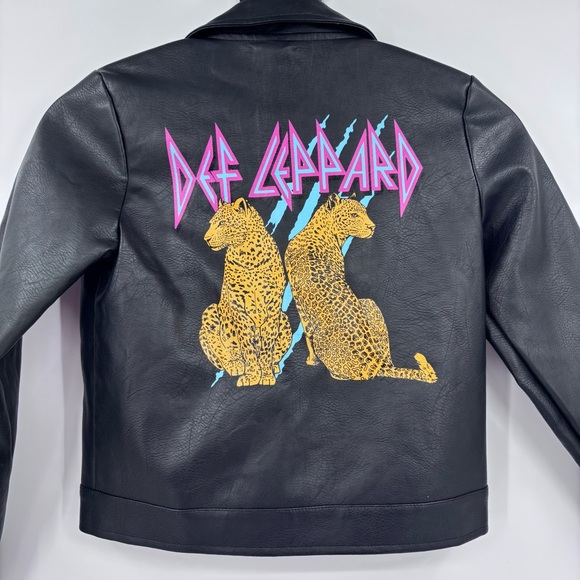 Def Leppard | Jackets & Coats | Def Leppard Girls Faux Leather ...